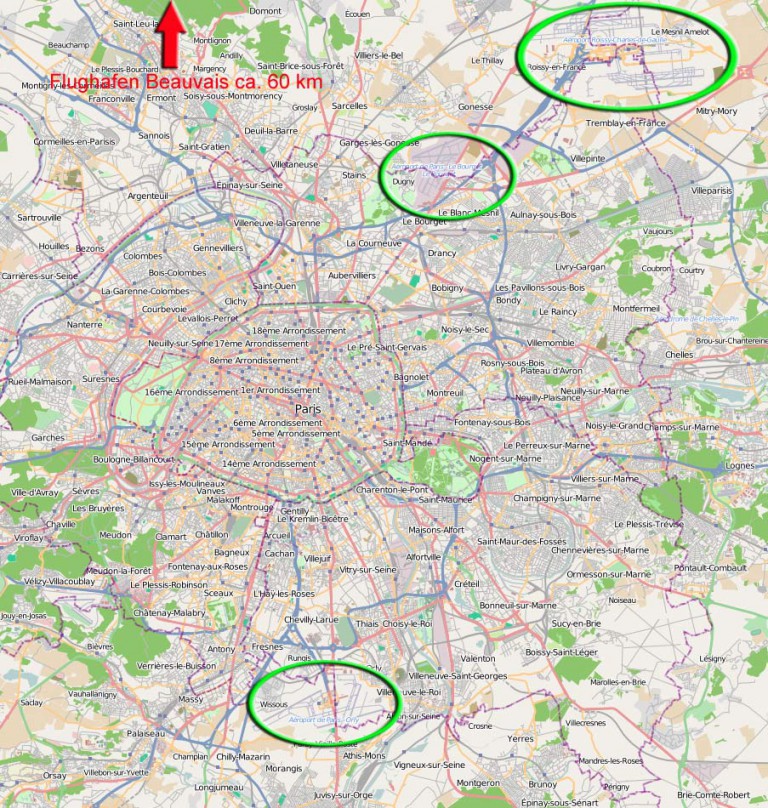 FLUGHÄFEN in PARIS → Transfer Zentrum, Karte | Reiseführer (2021)